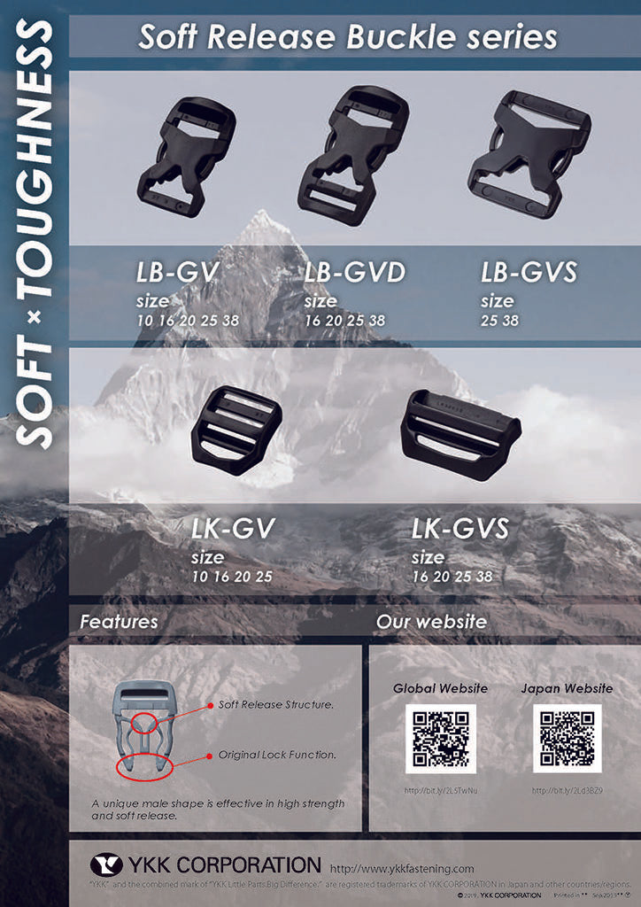 YKK | 25MM (1”) Dual-adjust POM Break Resistant Side Release Buckle | – ELEMENT Trimming
