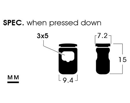 'Hard Spring' Full POM Cord Lock | A1CL-F2 – ELEMENT Trimming