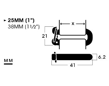 UTX / Duraflex | 25MM (1”), 38MM (1-1/2”) POM Single Gate Keeper | C3G ...