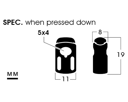POM Cord Lock with 6MM (1/4") Double Slots | B2CL-10 – ELEMENT Trimming